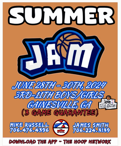 SUMMER JAM - Schedule - Jun 28-30, 2024