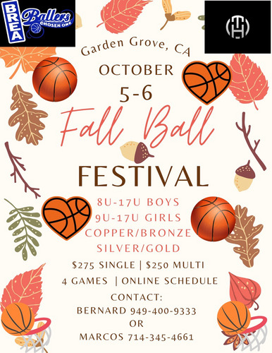 Fall Ball Festivals & Invitational - Schedule - Oct 5-6, 2024