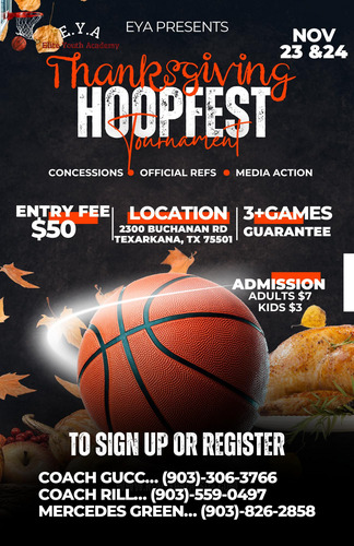 Thanksgiving Hoopfest - Schedule - Nov 23-24, 2024