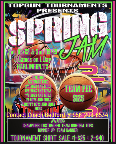 2025 SPRING JAM - Schedule - Mar 22-23, 2025