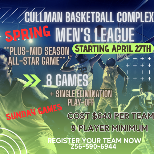 CBC SPRING MEN'S LEAGUE 25' - Apr 27 - Jul 12, 2025 - Cullman, AL